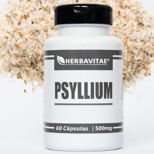 Psyllium Puro 100%Original 60cap 500mg 100%Natural Psilium Fibra ...