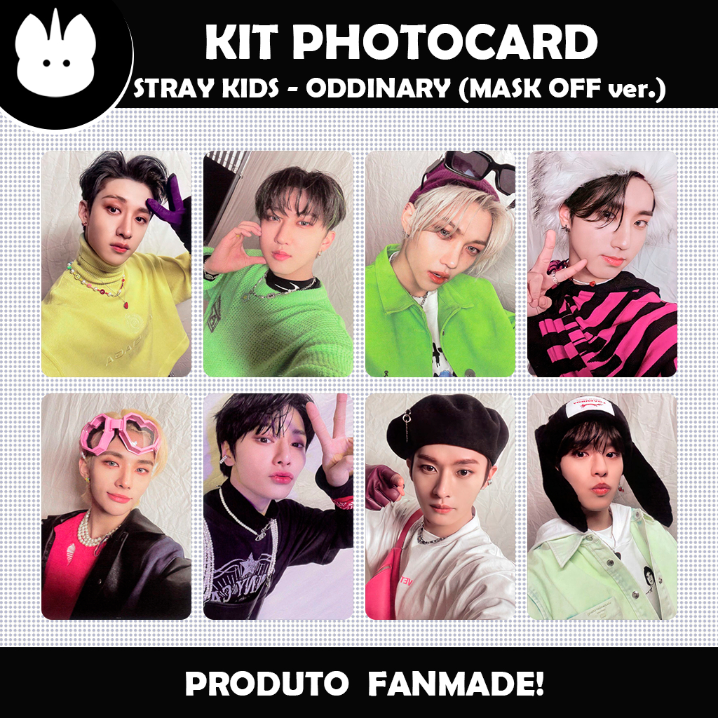Kit Photocards - STRAY KIDS - ODDINARY - MASK OFF (FANMADE) | Shopee Brasil