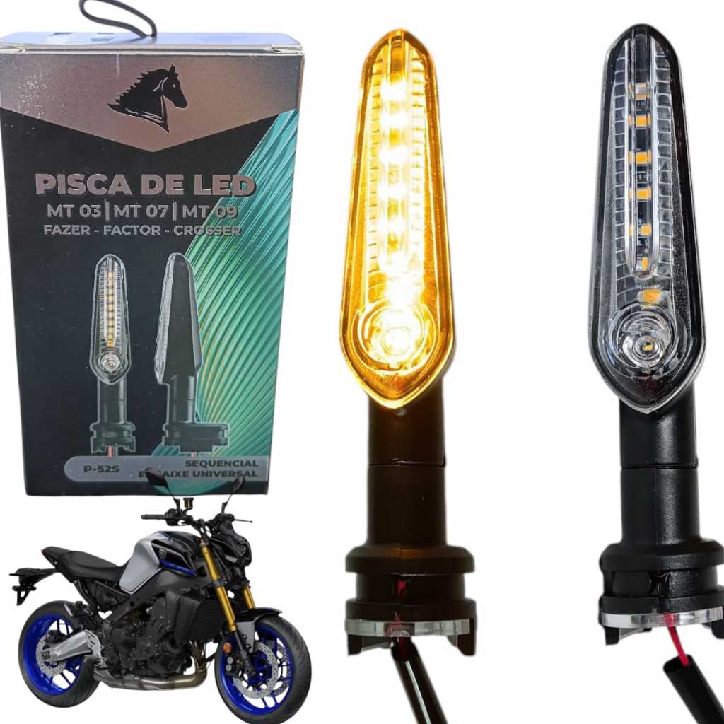 Par Pisca Led Sequencial Mt 03 Mt 07 Mt 09 2021 2022 2023 2024 Factor 150 Fz15 2 Unidades ...