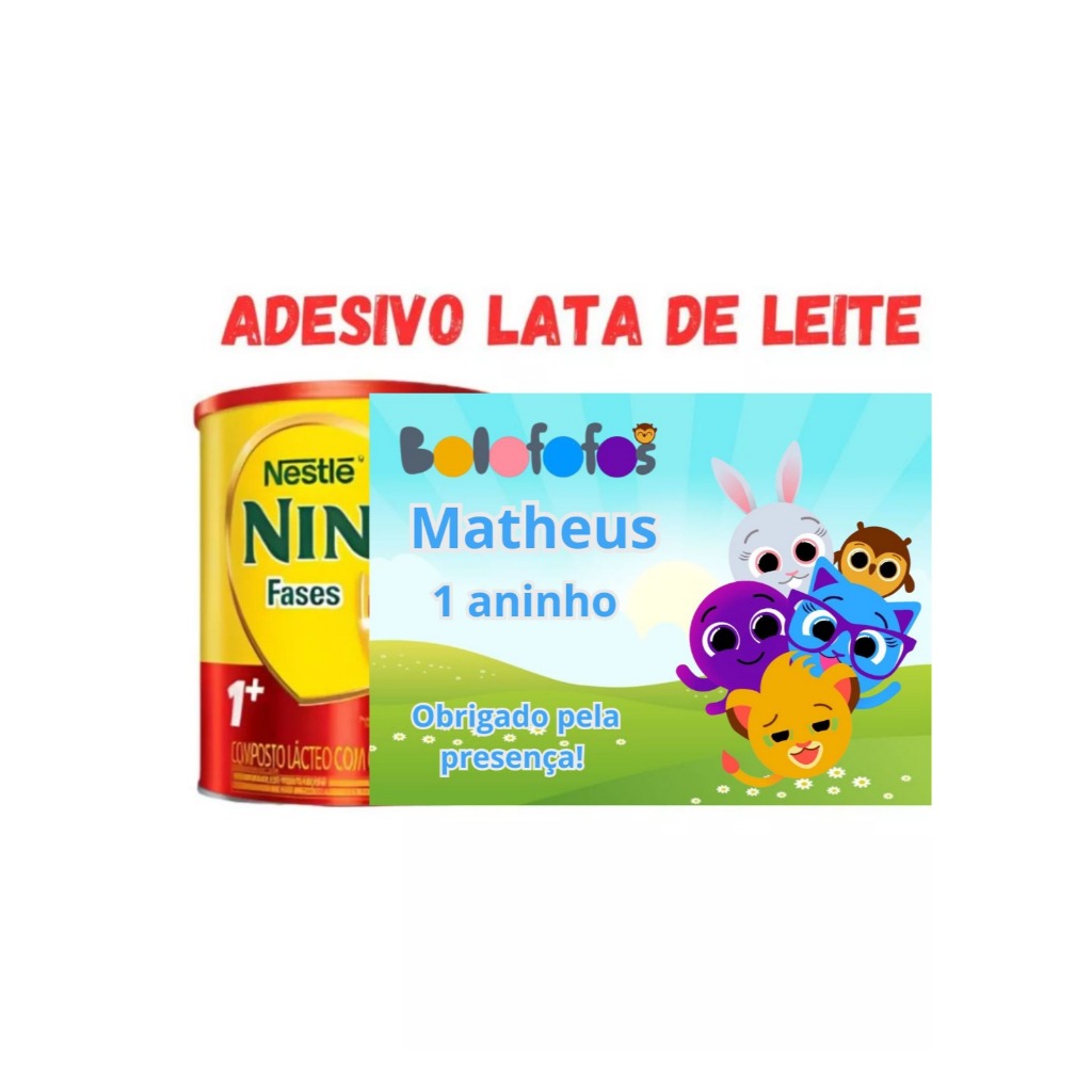 Rótulos para Latas de leite personalizado 10un | Shopee Brasil