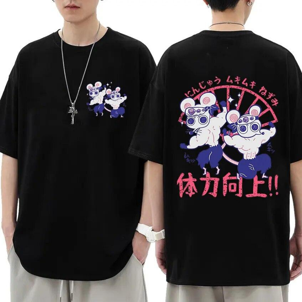 Camiseta Algodão Ninja Muscular Mouse Demon Slayer | Shopee Brasil