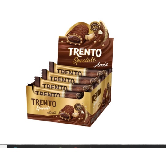 Chocolate Peccin Trento Special Avelã ao Leite 26g 2 caixa de 4 uni por ...