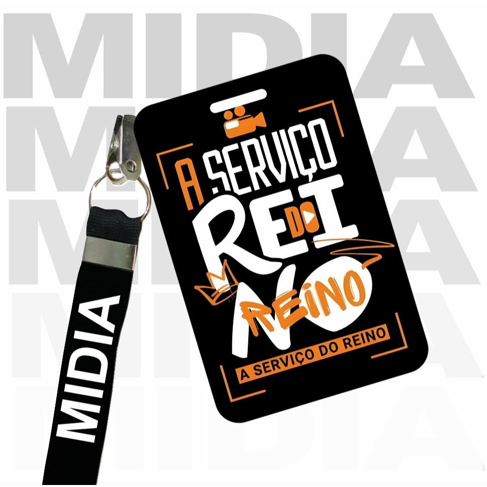 Crachá De Midia PVC Cordão Personalizado ( Crachá De PVC ) | Shopee Brasil