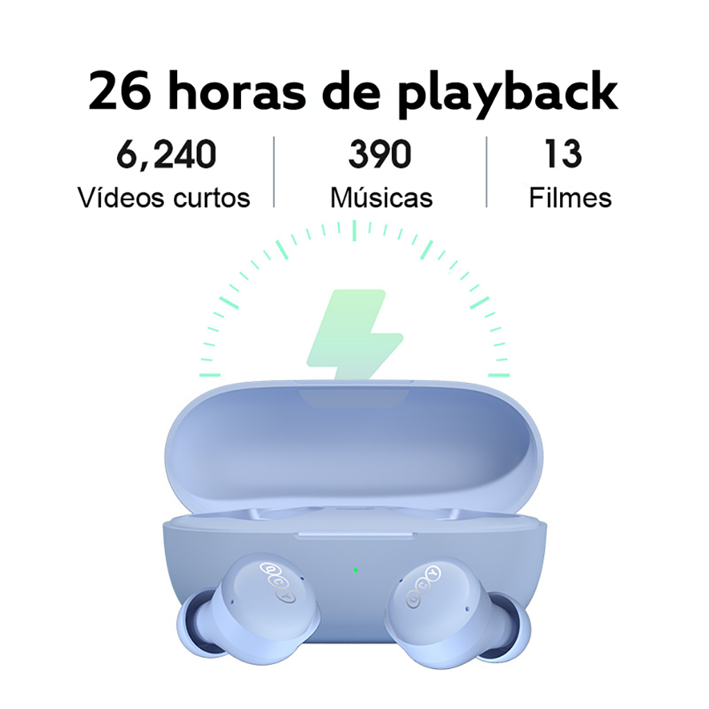 Fone de Ouvido QCY T17 Sem Fio Bluetooth 5.1 TWS Modo Game e Microfone ENC | Shopee Brasil