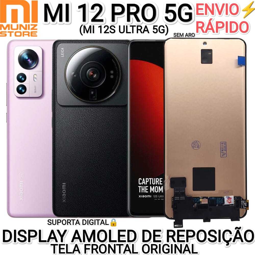 Tela Frontal Xiaomi Mi 12 Pro 5G/ 12S Ultra 5G Display Amoled Oled ...