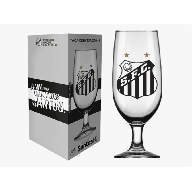 Taça Time do Santos Copo Cerveja Chopp 300ml Allmix-Coleção Times ...