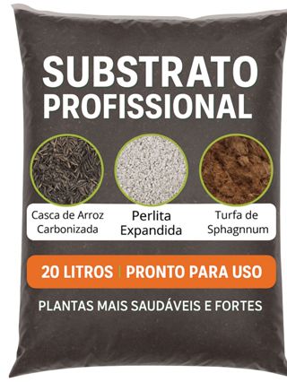 Kit 20L — Turfa de Sphagnum + Perlita + Casca de Arroz Carbonizada Leve ...