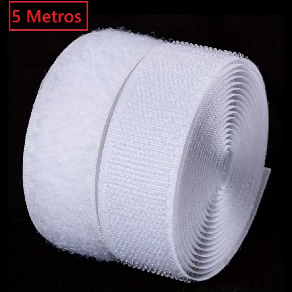 Fita Velcro Adesivo Dupla Face Forte Autocolante Rolo Macho E Fêmea ...
