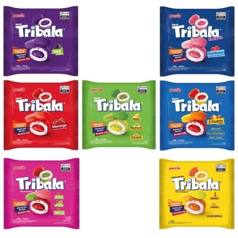 Balas tribala 7 pacotes com 500 Gramas total 3,5 kilos | Shopee Brasil