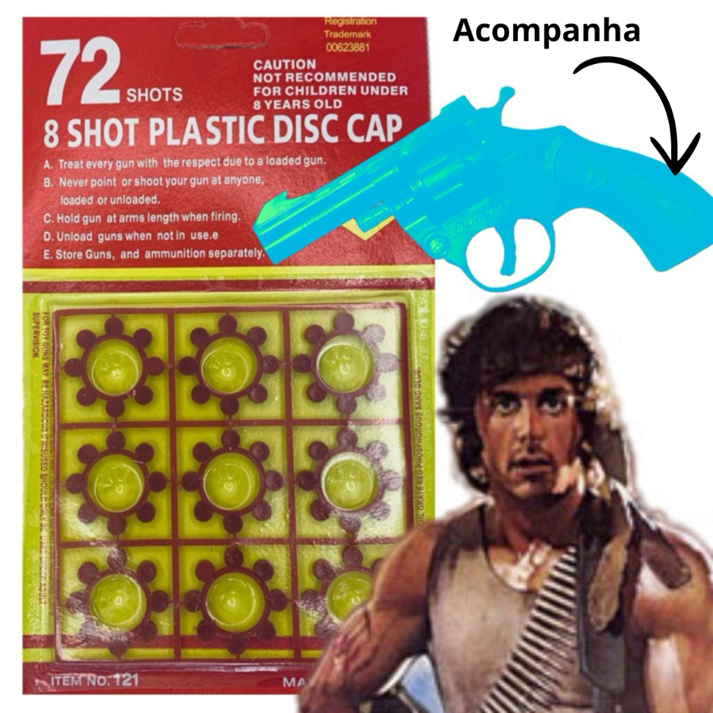 Kit Cartela de Espoleta Com Brinquedo Rambo | Shopee Brasil