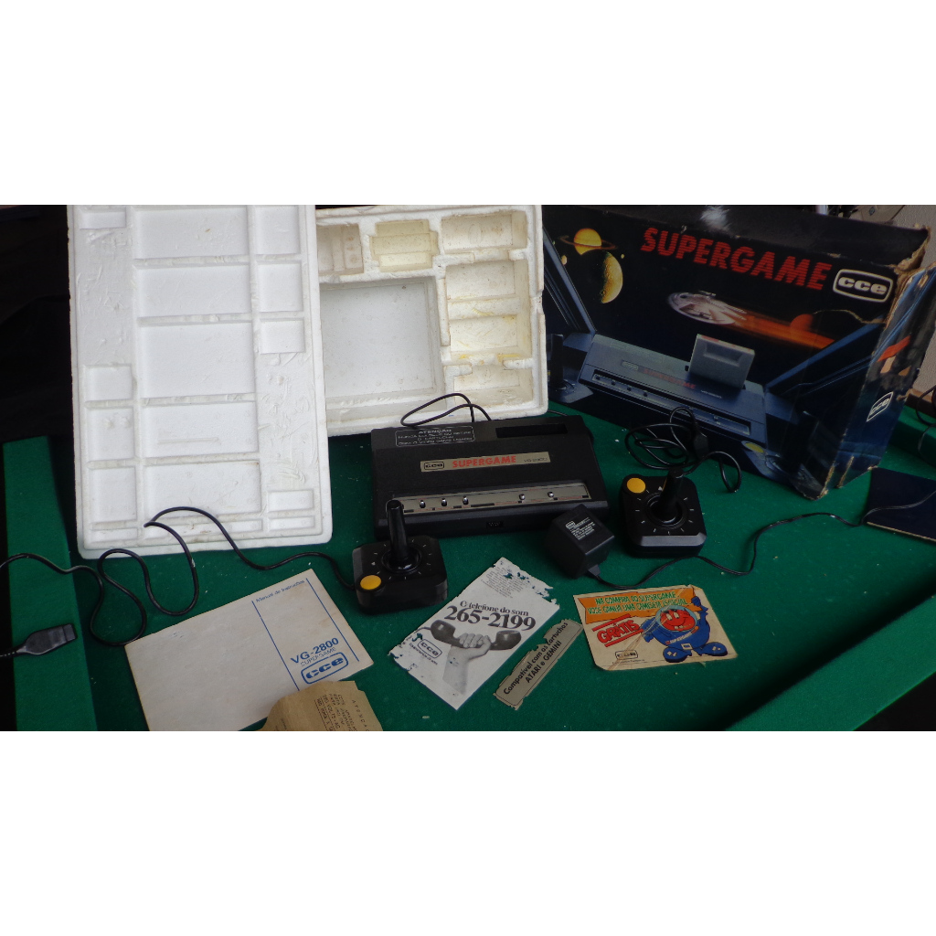 Console Supergame Cce Vg-2800 Tipo Atari 2600 Completo (Usado) | Shopee Brasil