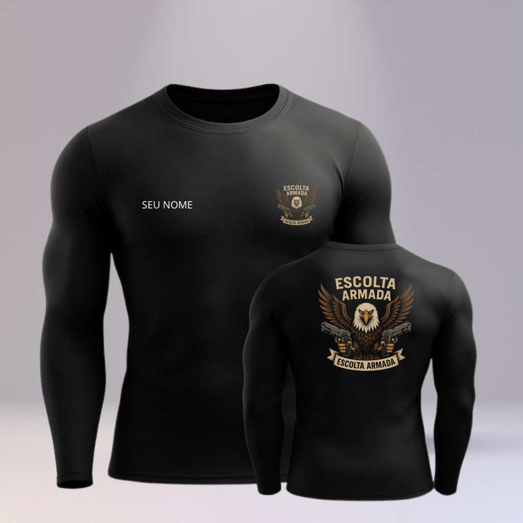 Camisa Dry fit Tática militar Escolta Armada Manga Longa | Shopee Brasil