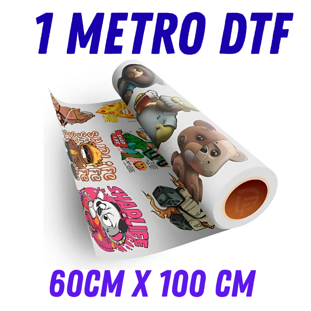 Dtf Impressão Alta Qualidade i3200 1 metro 60cm x 100cm Envio seu arquivo pronto Envio Imediato ...