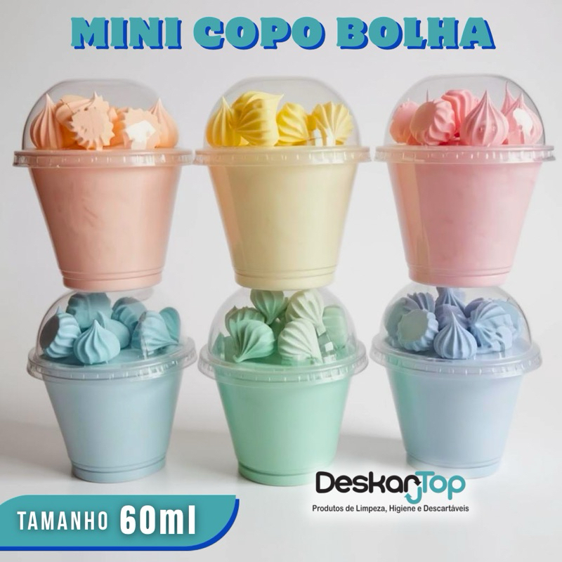 Mini Pote com Tampa Bolha 60ml Doces Aniversário Festa Lembrancinha G697 | Shopee Brasil