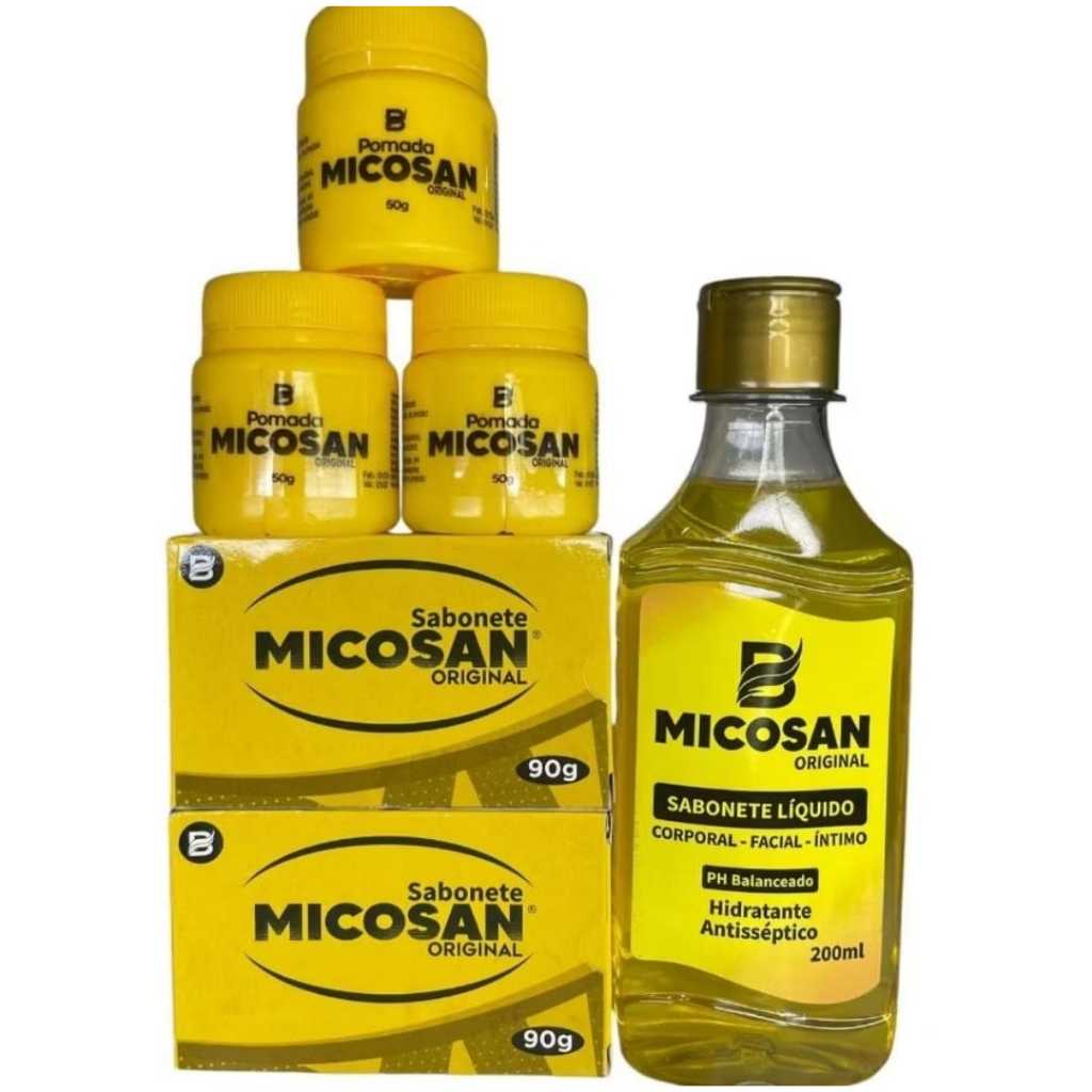 Micosan Pomada kit 3 pomadas 50g cada 2 sabonete barra 90g 1 sabonete ...