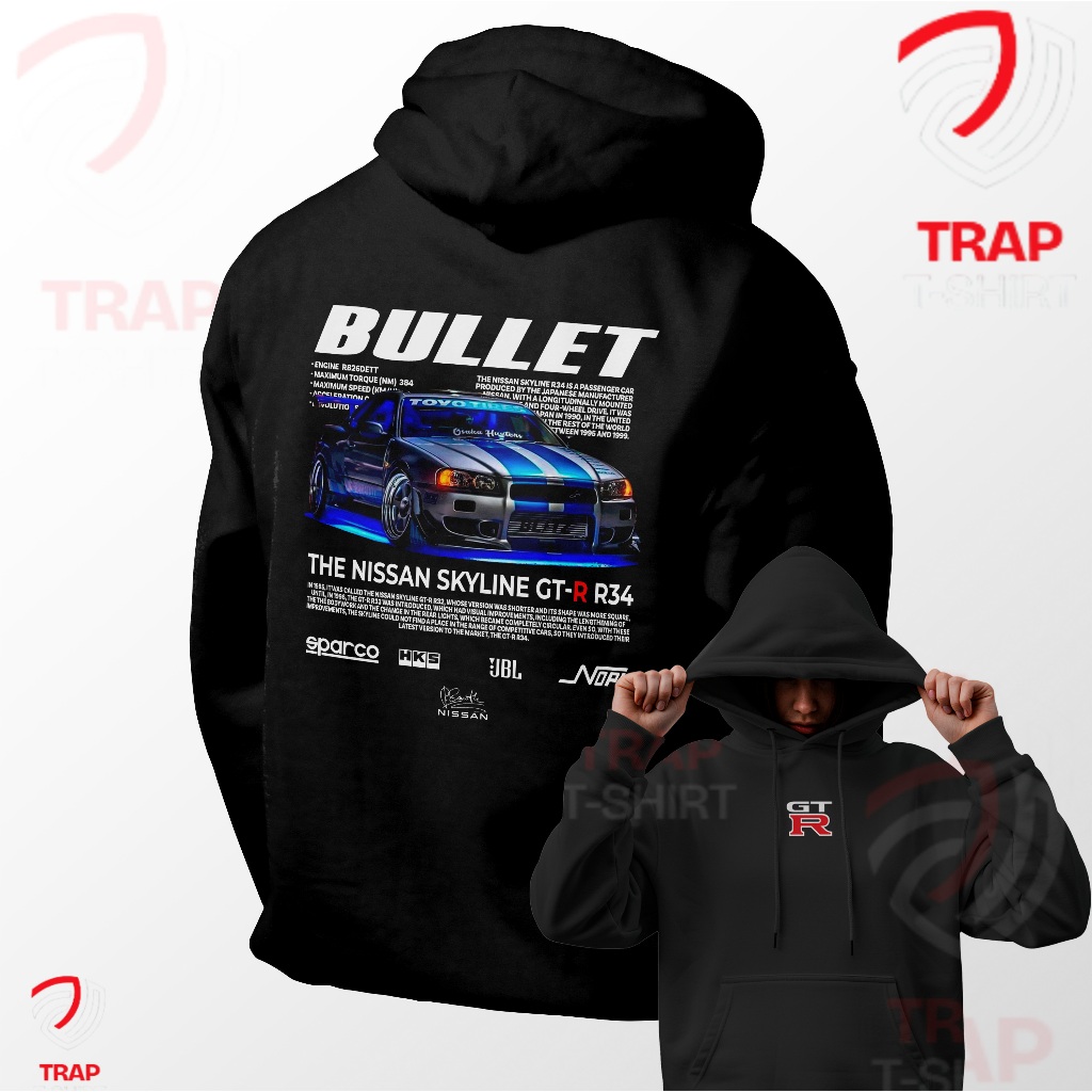 Moleton Bullet Nissan Skyline GT-R R34 100% Algodão Carro Velozes ...