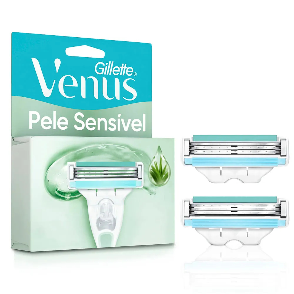 Carga Para Aparelho De Depilar Gillette Venus Pele Sensível Refil 2 Unidades | Shopee Brasil