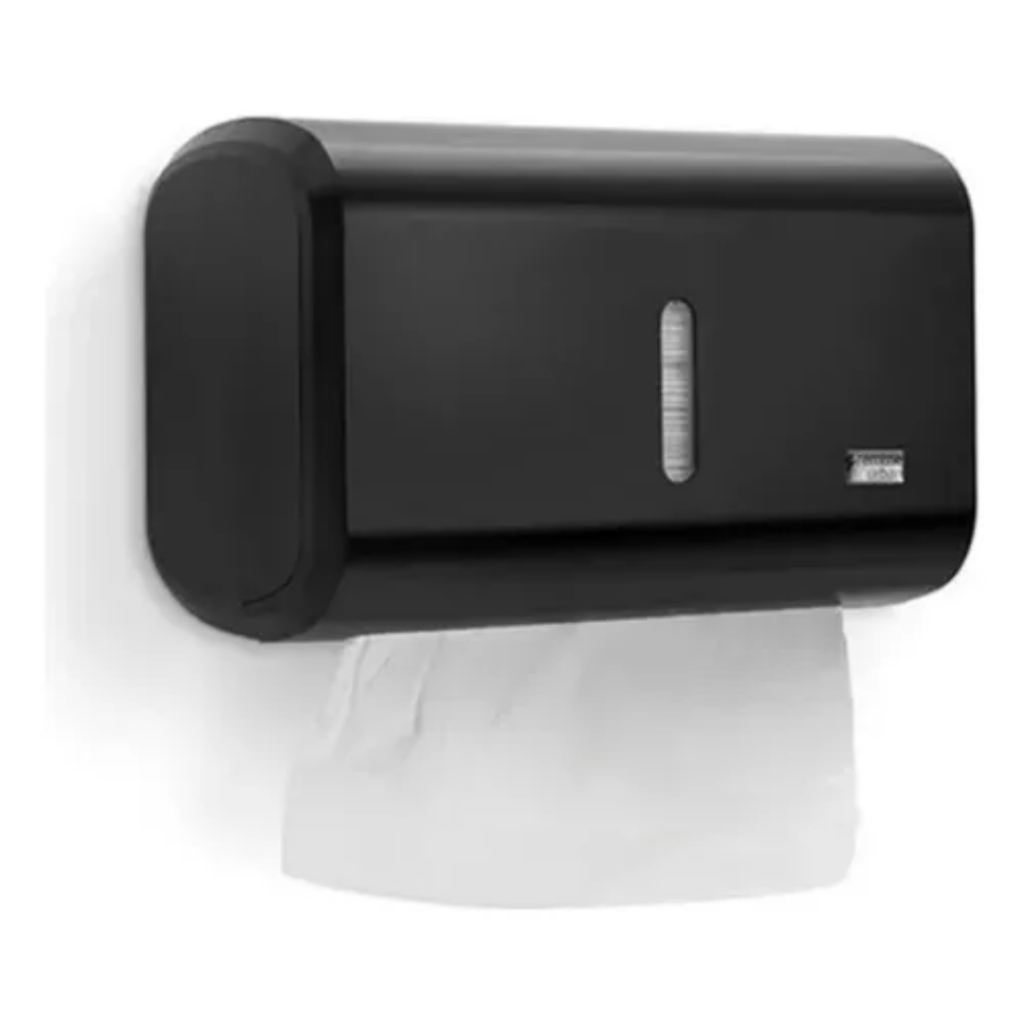 Premisse Dark Porta Papel Toalha Interfolha Dispenser Compacto Preto ...