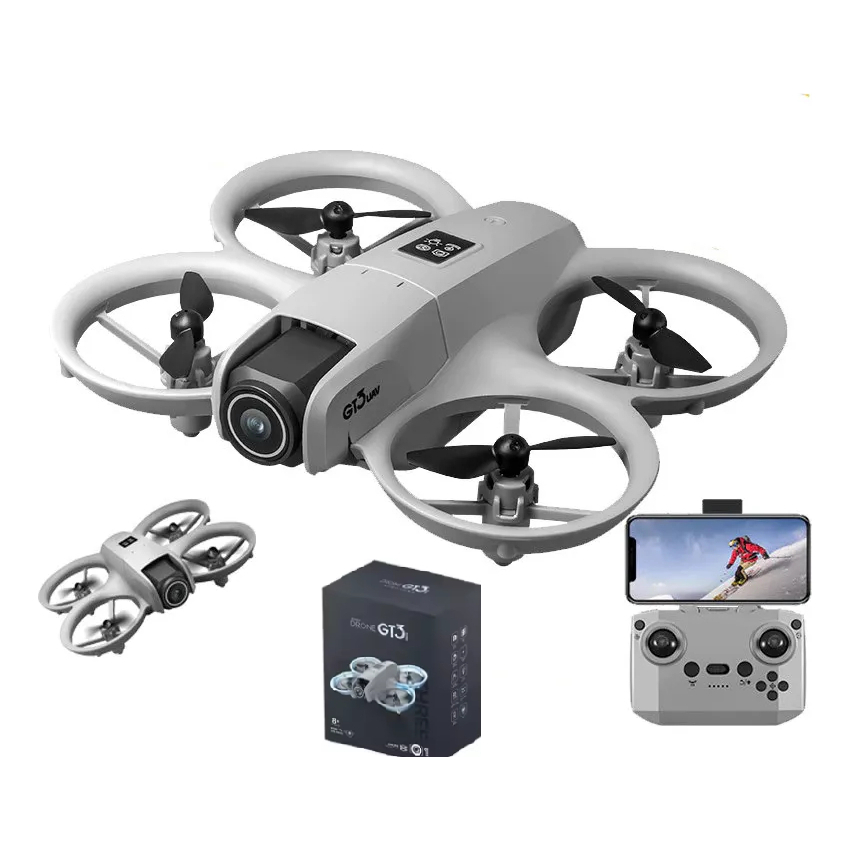 Mini Drone GT3 Dobrável com Câmera HD e Sensor Anticolisão – Cor Cinza ...