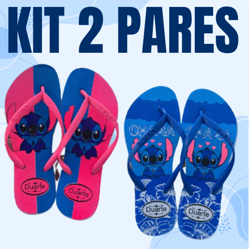 Kit 2 Pares de Chinelo Feminino Adulto Stichi Envio Imediato | Shopee ...