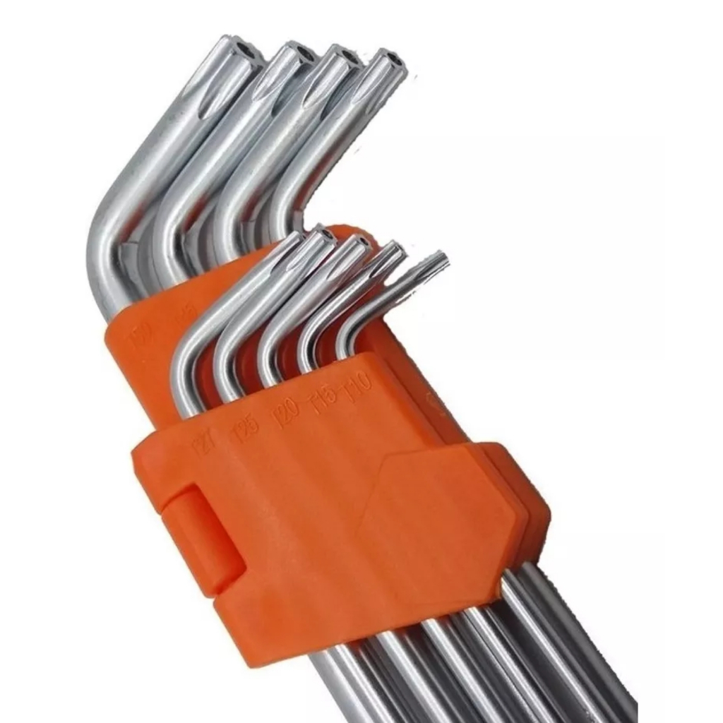 Jogo Chave Torx Com Furo Torque Tork Curta 9 Peças T10 -t50 | Shopee Brasil