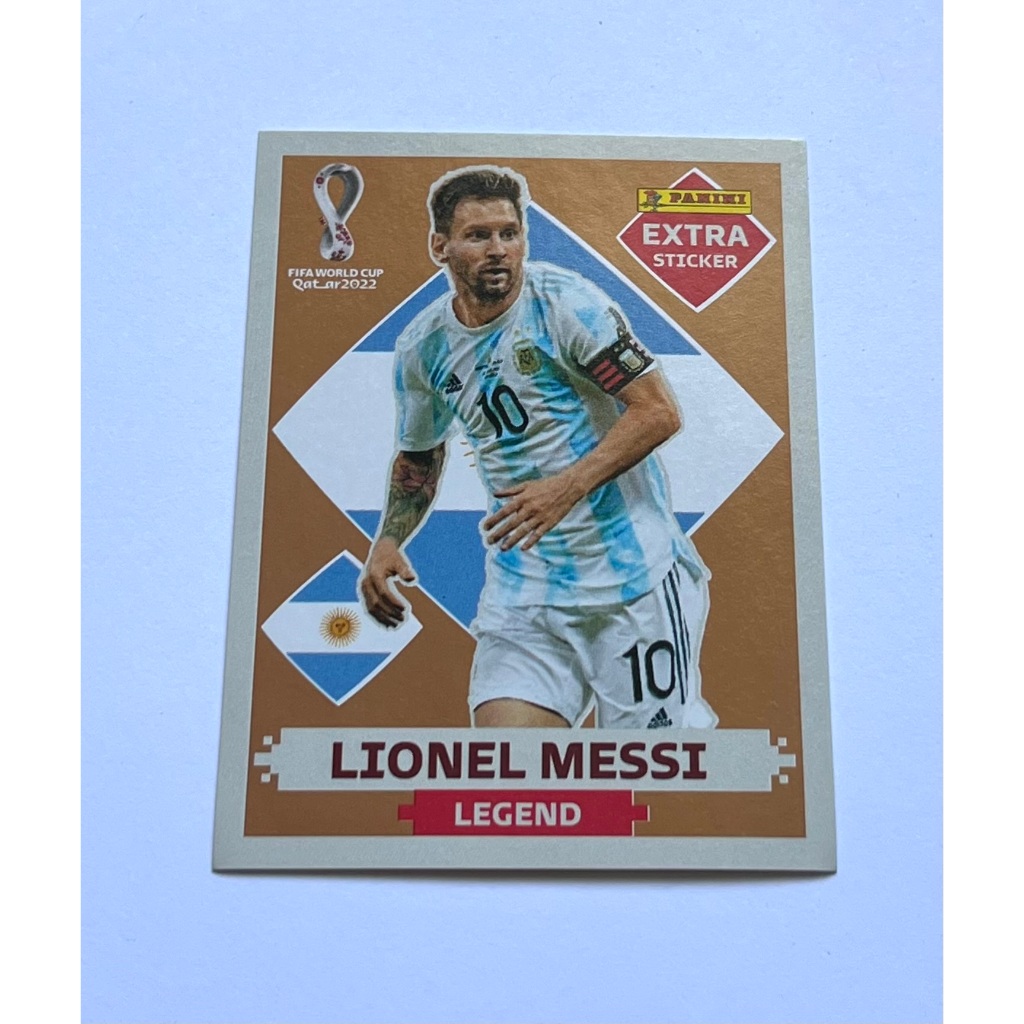Figurinha Extra do Lionel Messi Bronze Legend da Copa do Mundo do Qatar ...
