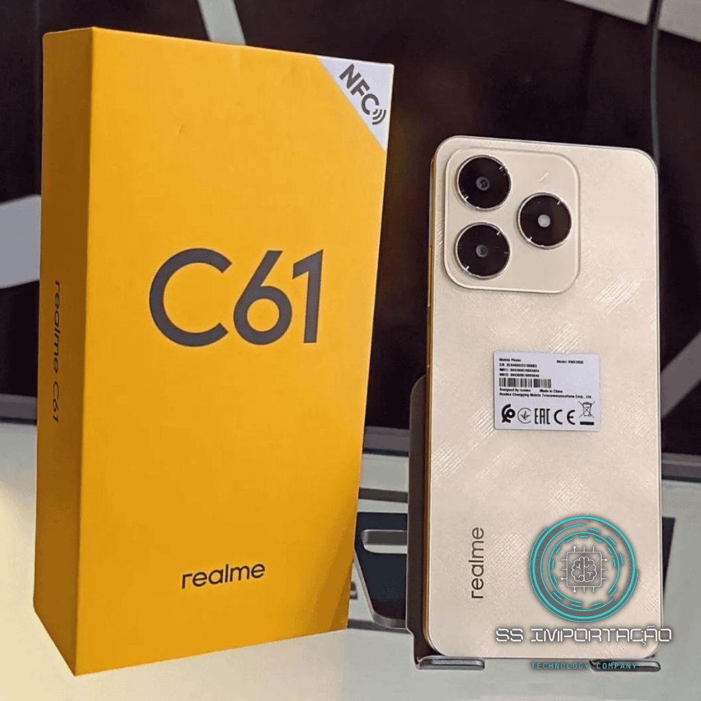 Realme C61 – 6.74" HD+, NFC, Dual SIM – Versões com 128/256GB e 4/8GB RAM – Câmera 50MP | Shopee ...