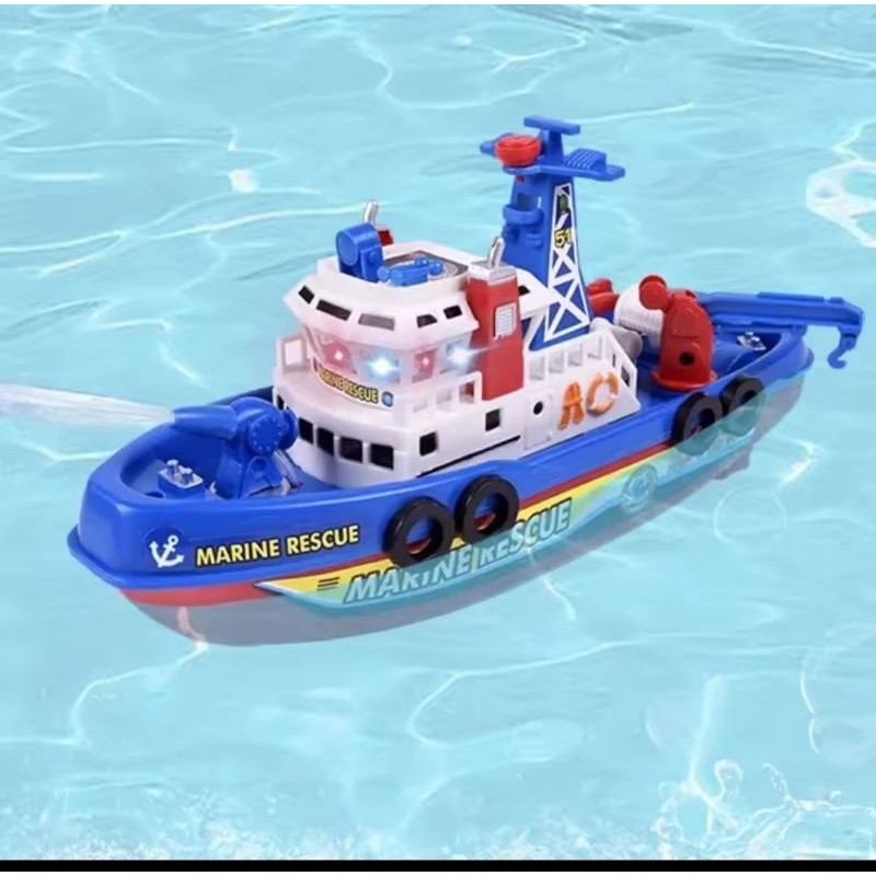 Barco Infantil com luzes, som e Jato d'agua | Shopee Brasil
