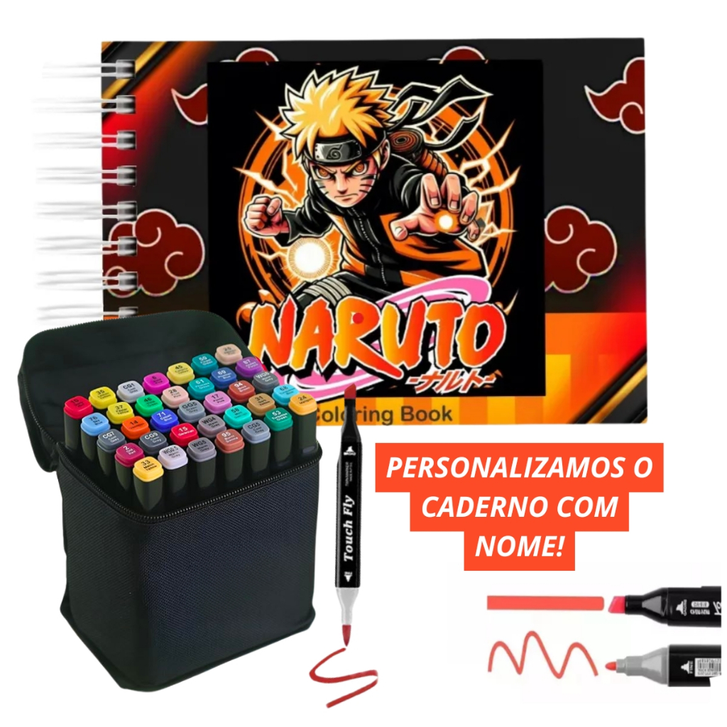 Kit Estojo c/ 36 Canetas Marca Texto Ponta Dupla + Livro de Colorir ...