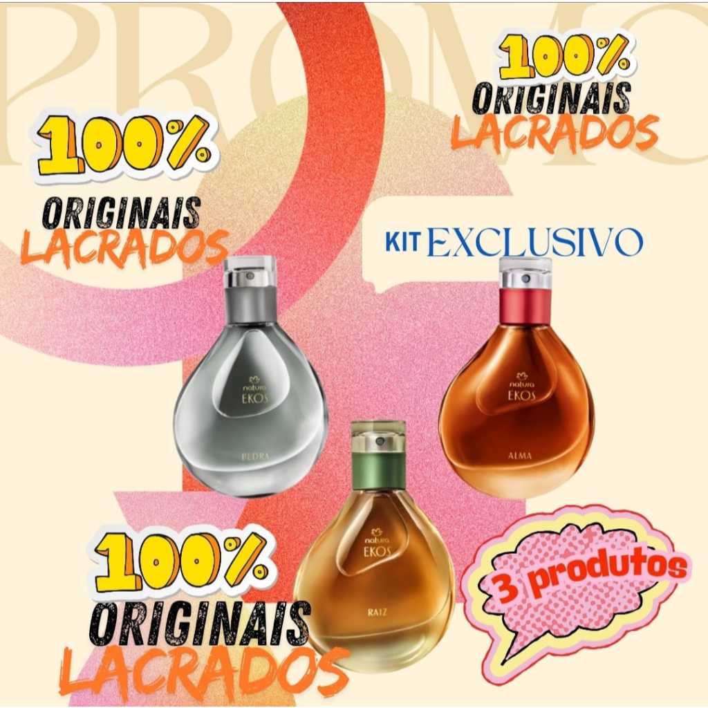 Kit exclusivo 3 produtos Natura ekos PEDRA/ALMA/RAIZ lacrados e ...
