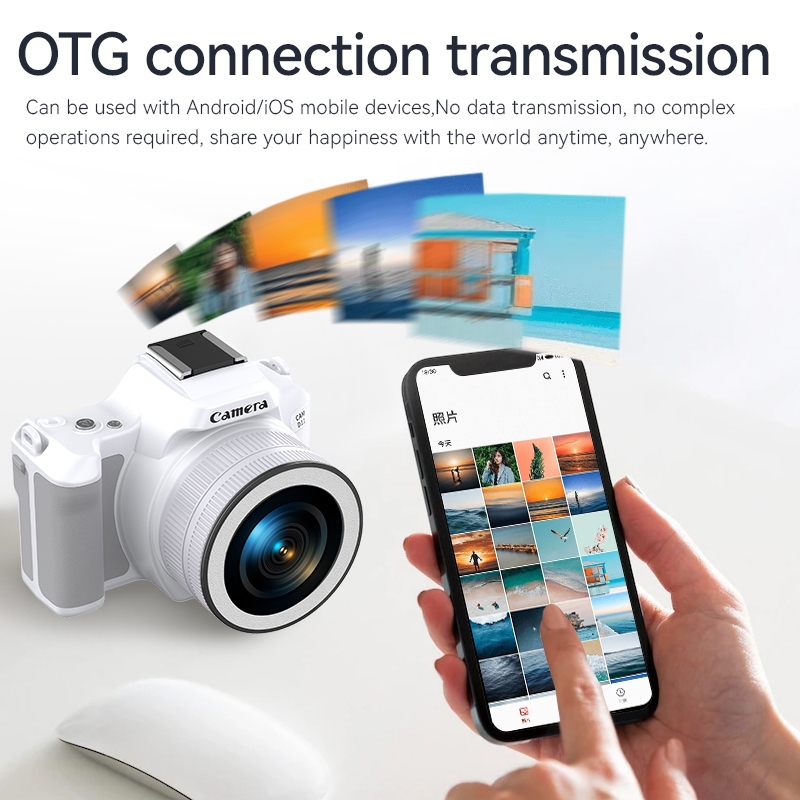 Câmera Digital Portátil, UHD 2K, Ultra Alta Definição, Câmera Mini SLR ...