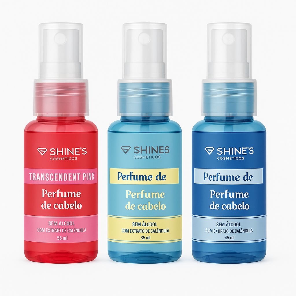 Perfume de Cabelo KIT/ 3 unidades perfume spray para Cabelo shine’s não ...