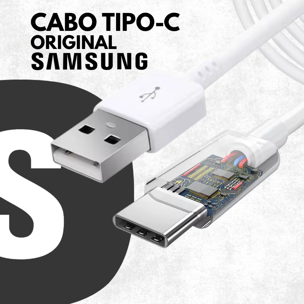 Cabo Tipo C Samsung Original Para S8 / S8+ / S9 / S9+ / S10 / S20 FE / S20 Fe 5G | Shopee Brasil