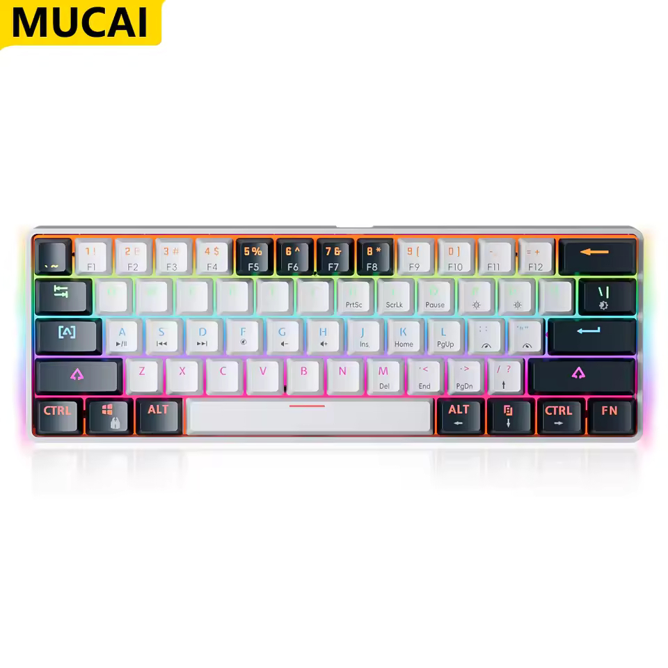 Teclado Mecânico Mucai MK61 Gamer Com Fio 60% Switch Vermelho | Shopee ...