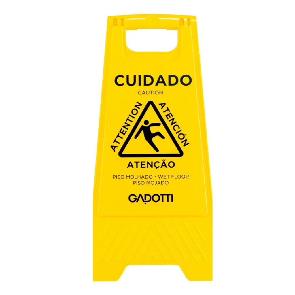 Placa Sinalizadora De Chão Piso Molhado Tipo Tripé 3 Idiomas | Shopee ...
