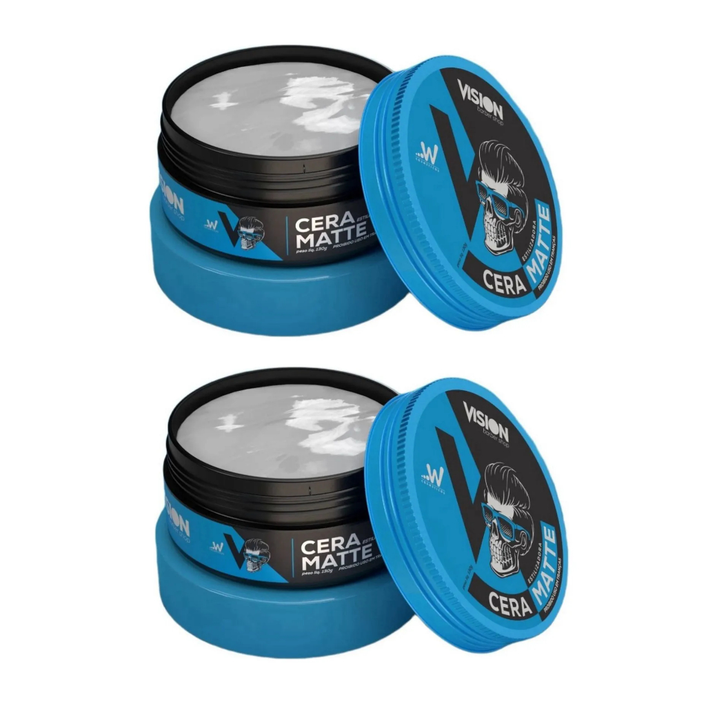 Kit 2 Cera Modeladora Efeito Matte Vision 130g | Shopee Brasil