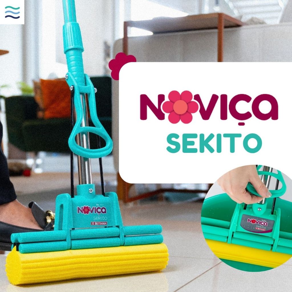 Mop Sekito Esponja com Cabo Noviça Bettanin Rodo Espuma | Shopee Brasil