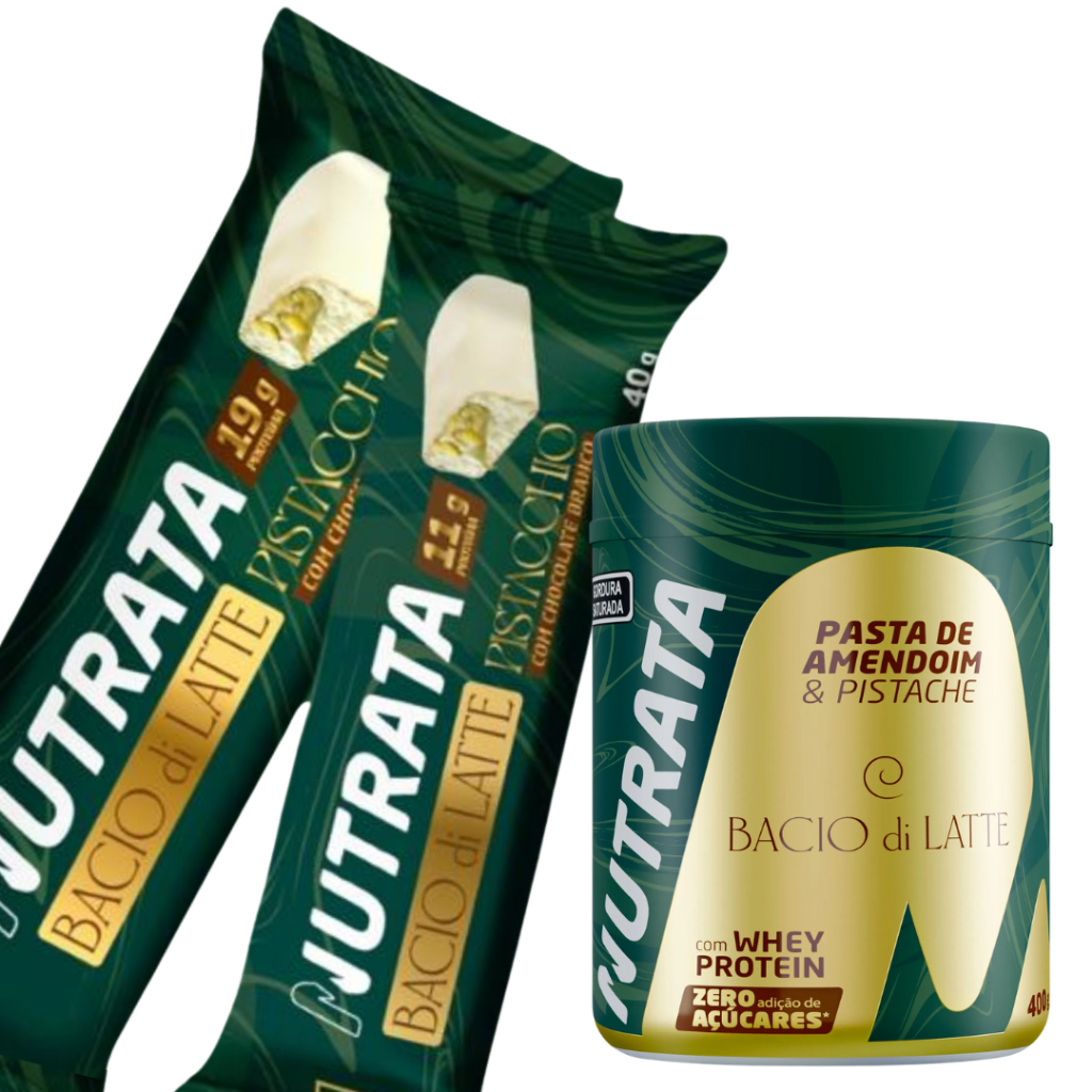 Kit Pasta de Amendoim Pistache Bacio Di Latte 400g + Display Pistacchio ...