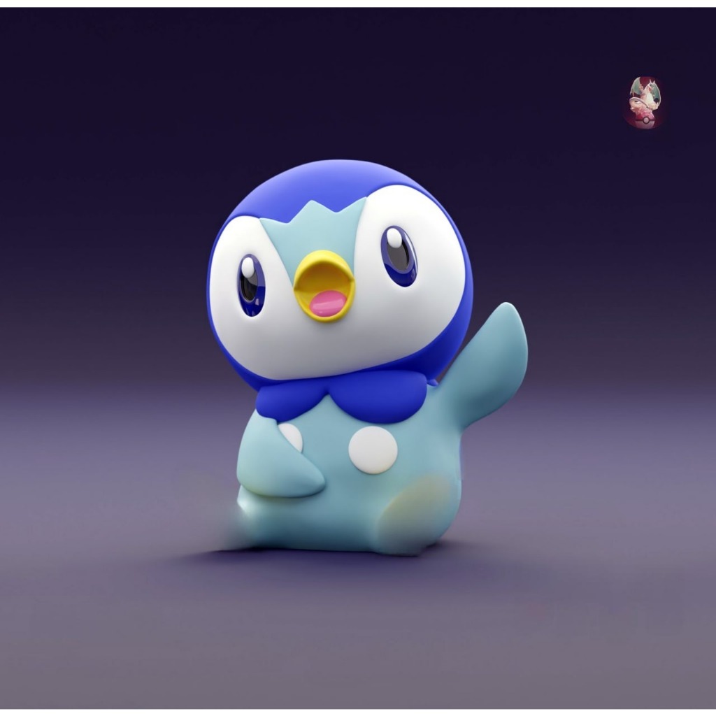 Decoração 3D Geek Chibi Fofa Piplup Pokémon | Shopee Brasil