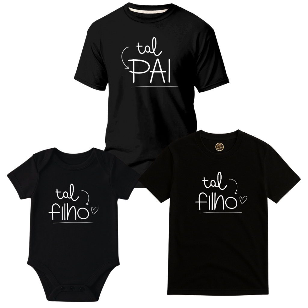 Kit 2 PEÇAS Camisetas Body TAL PAI, TAL FILHO Dia dos Papai - 2 Peças ...