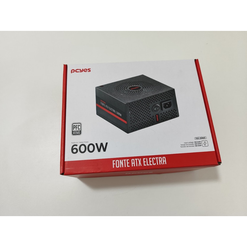Fonte Atx Pcyes electra 600W Pfc Ativo (Novo) | Shopee Brasil