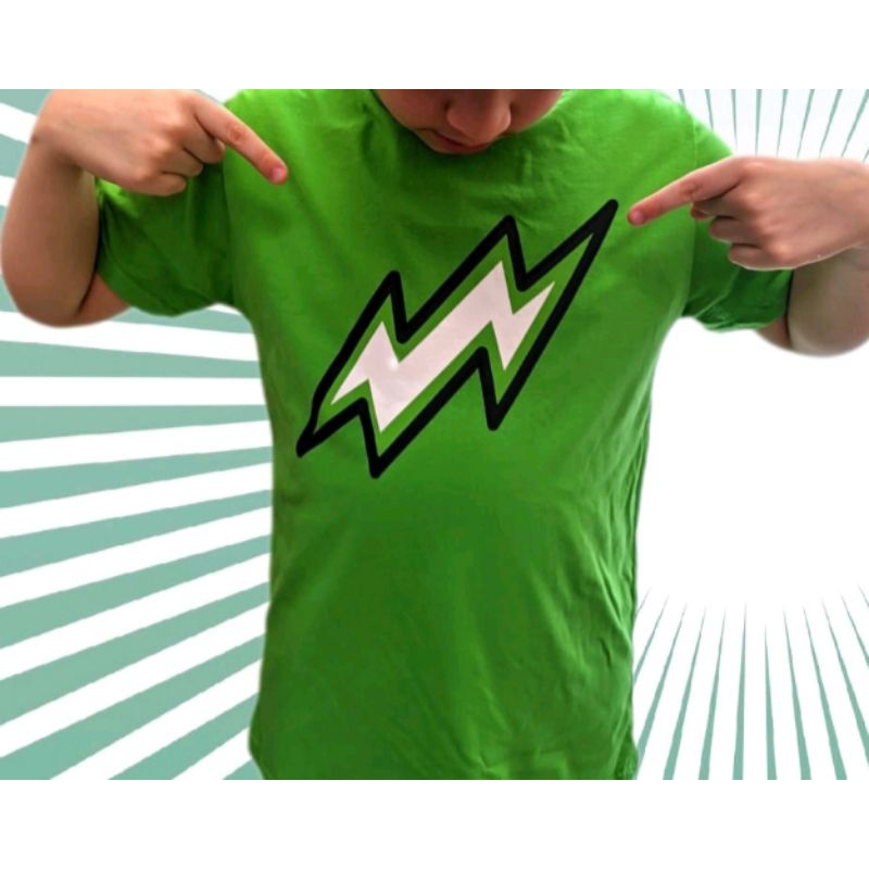Camiseta Void Raio Novos Elementos Infantil Verde | Shopee Brasil