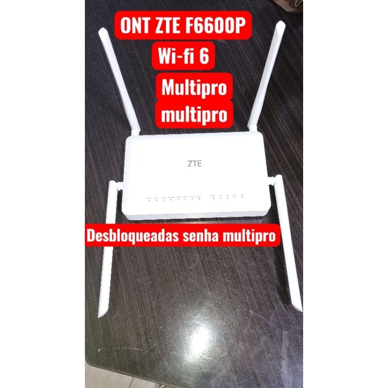 KIT 05 ONT ONU zte f6600p Wi-Fi 6 GPON desbloqueadas senha multipro ...