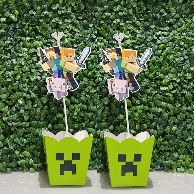 Centro de mesa minecraft decoração de mesa minecraft | Shopee Brasil