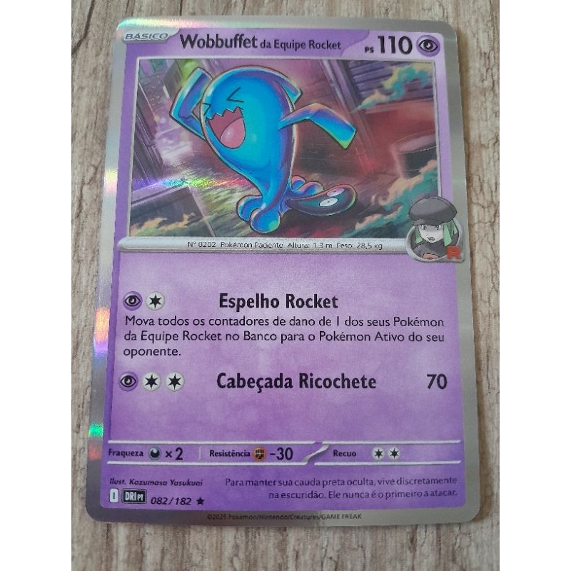 Carta Pokemon Wobbuffet Original Rivais Predestinados Original NM ...