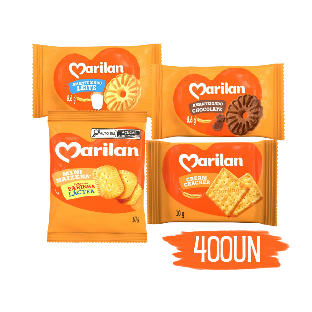 Biscoito Em Sache Sortidos Marilan Amanteigados Bolacha 400u | Shopee ...