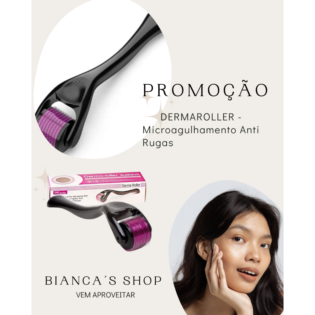 DERMAROLLER - Microagulhamento Anti Rugas | Shopee Brasil