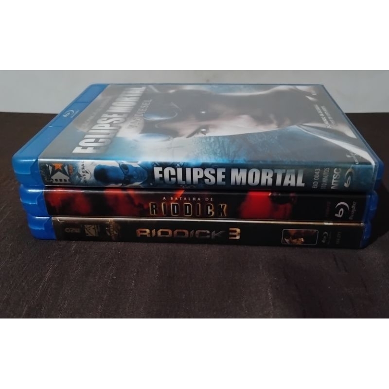 Blu-rays "Trilogia (Eclipse Mortal / A Batalha de Riddick / Riddick 3)." | Shopee Brasil