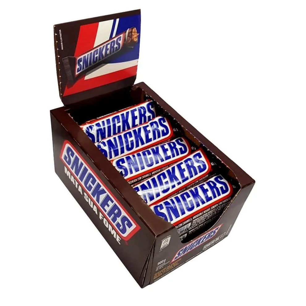 Chocolate Snikers Original - Caixa c/ 20unidades de 45g | Shopee Brasil