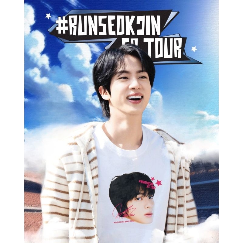 Camiseta Run Seokjin Tour merch fanmade BTS | Shopee Brasil